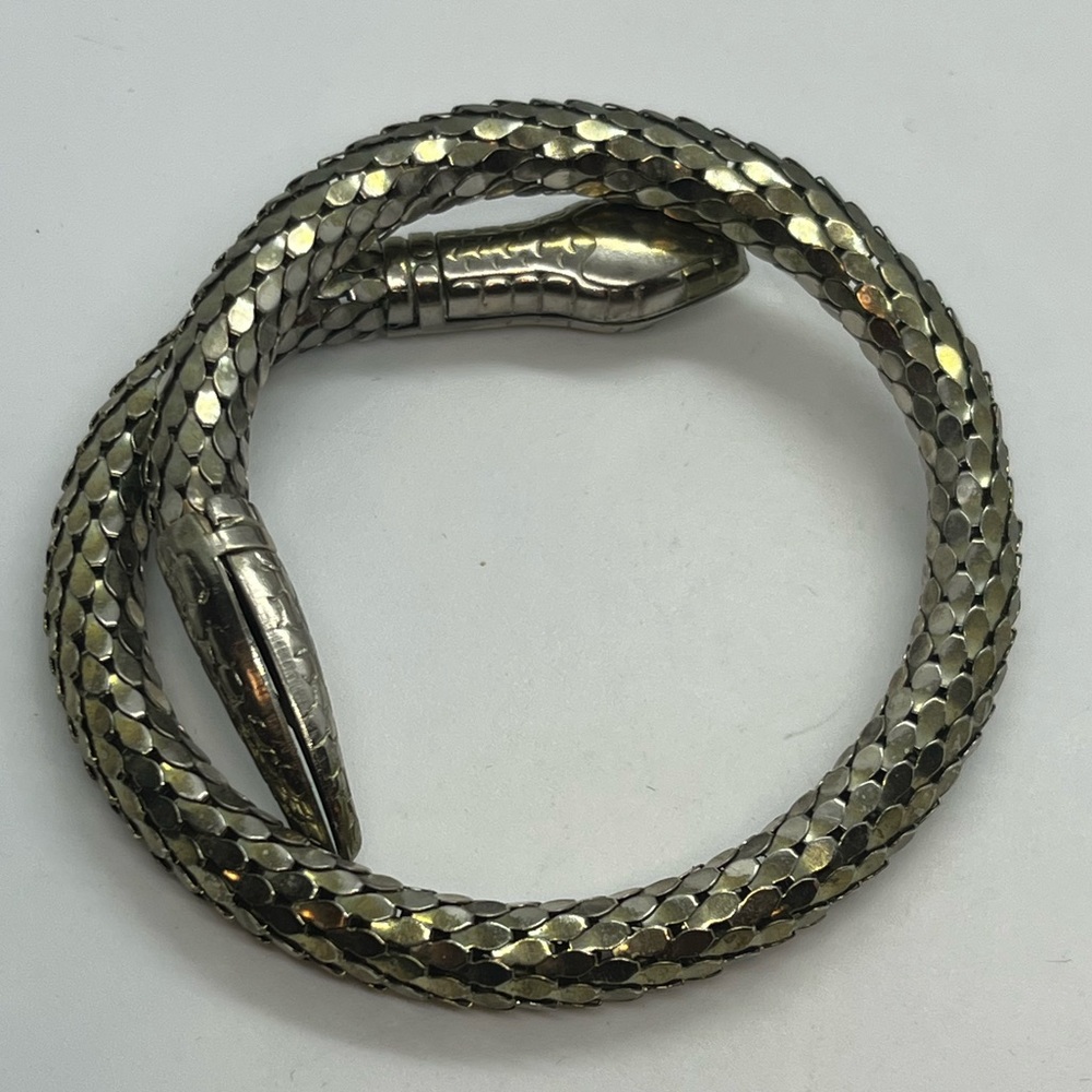 Vintage Gold/ Silver Plated Snake Serpent Coil Wrapar… - Gem